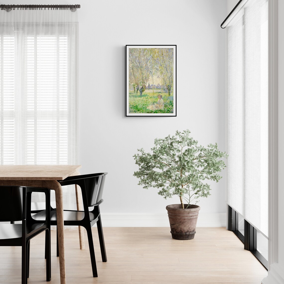 Claude Monet Woman Seated Under the Willows 1880 Peaceful Solitude Art ...