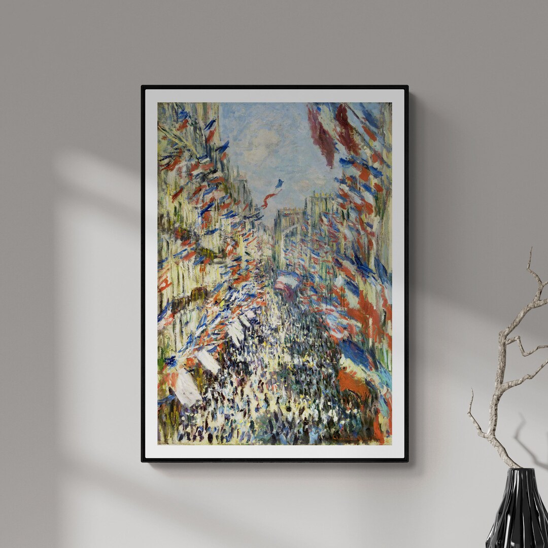 Claude Monet the Rue Montorgueil in Paris 1878 Festive French Street ...