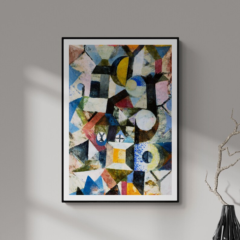 Paul Klee Composition With the Yellow Half-moon and the Y 1918, Cubist ...