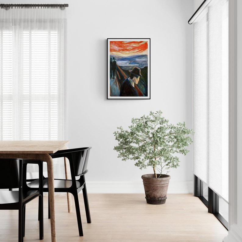 Edvard Munch Despair 1892 Classic Expressionist Scene, Sunset Emotion ...