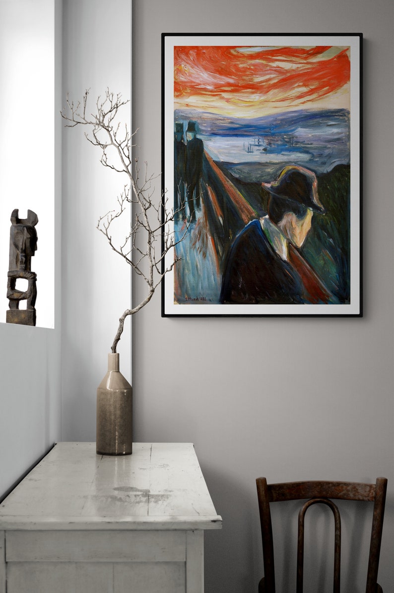 Edvard Munch Despair 1892 Classic Expressionist Scene, Sunset Emotion ...