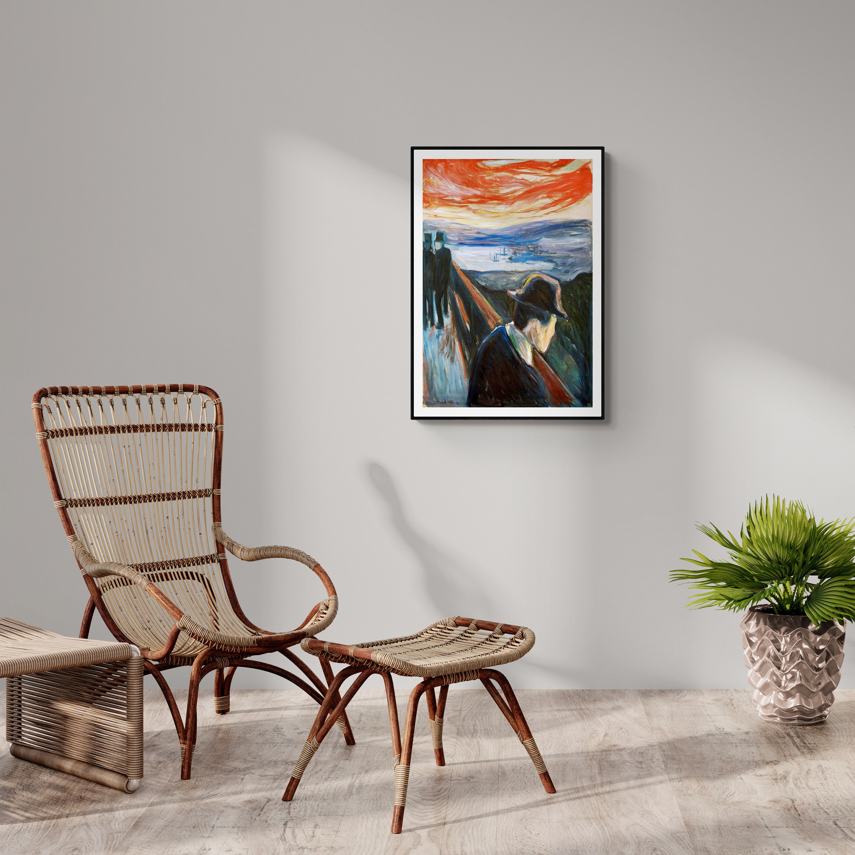 Edvard Munch Despair 1892 Classic Expressionist Scene, Sunset Emotion ...