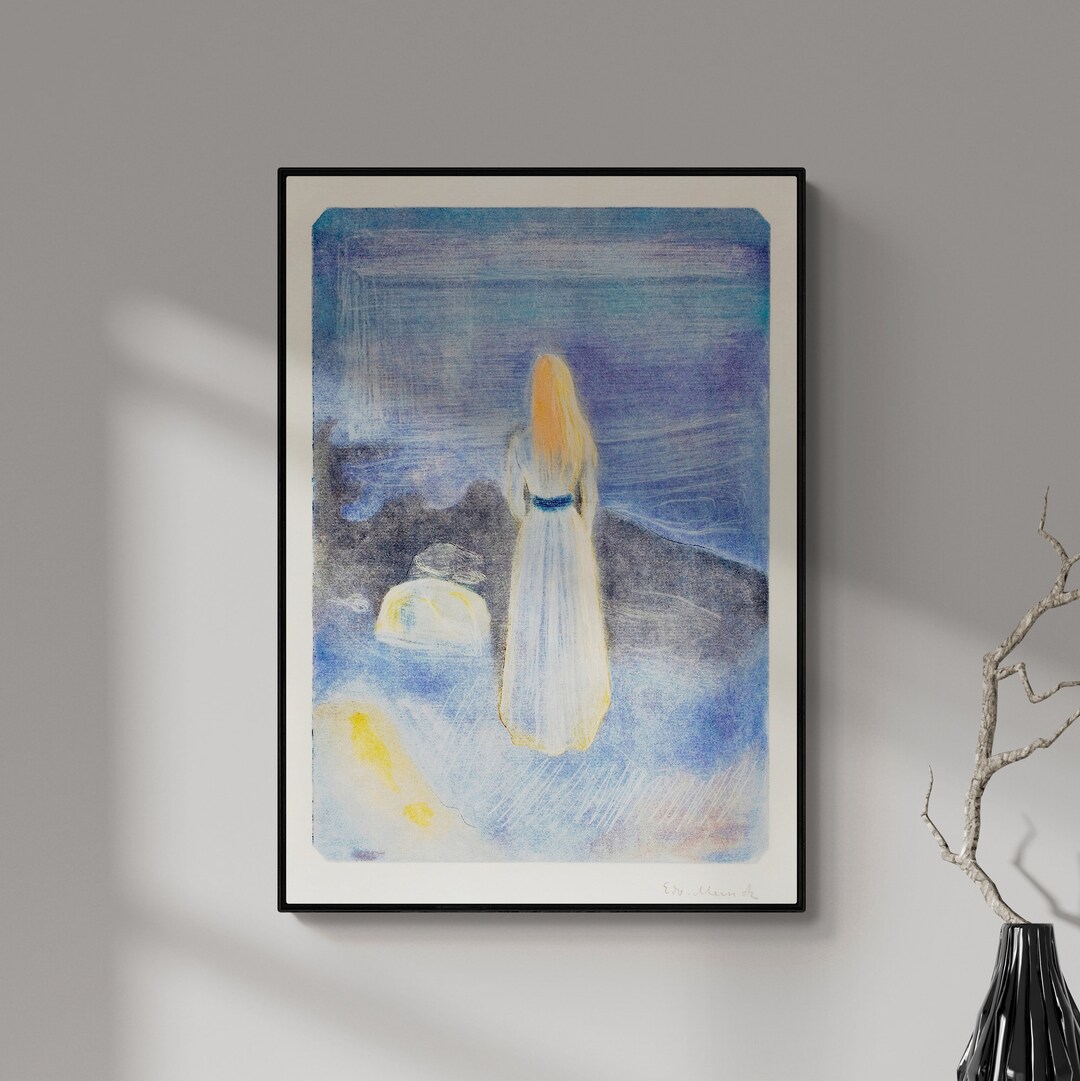 Edvard Munch Young Woman on the Beach 1896 Serene Solitude Art Print ...