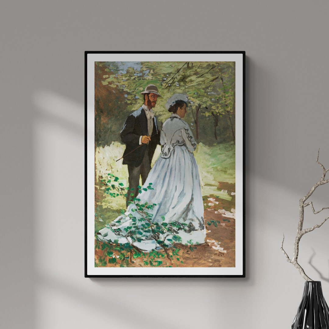 Claude Monet Bazille and Camille 1865 Classic Impressionist Couple Art ...