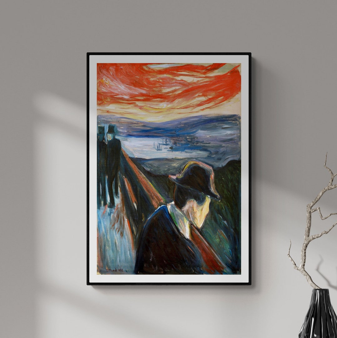Edvard Munch Despair 1892 Classic Expressionist Scene, Sunset Emotion ...