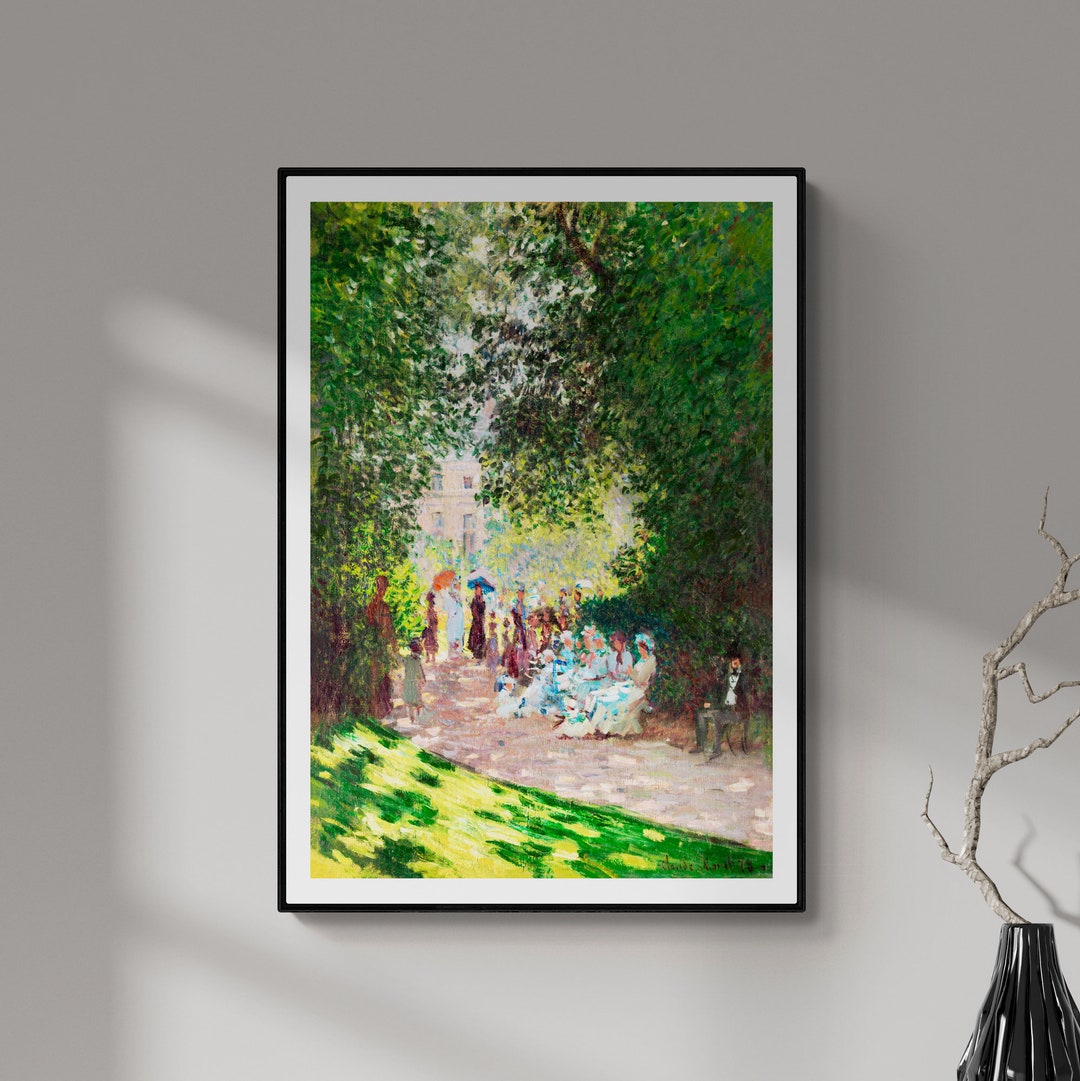 Claude Monet the Parc Monceau 1878 Impressionist Park Scene Print ...