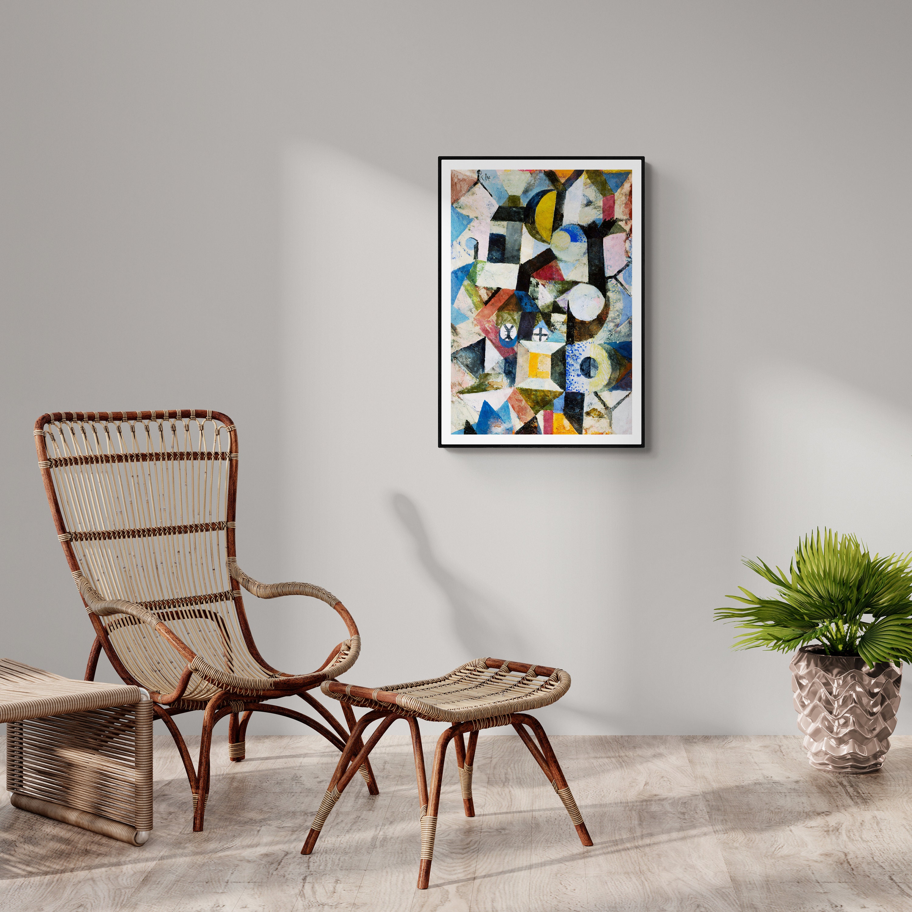 Paul Klee Composition With the Yellow Half-moon and the Y 1918, Cubist ...