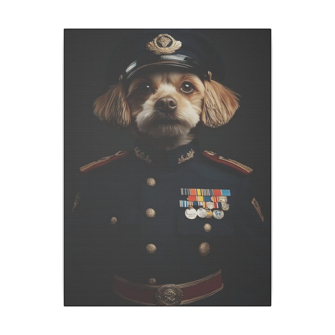 Shih Tzu Military Wall Art Patriotic Dog Décor for Army, Air Force ...