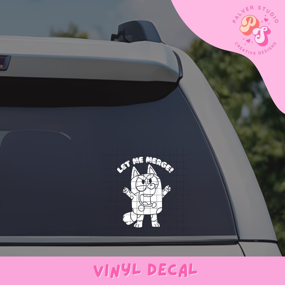 Let Me Merge Decal, Bumper Decals, Bumper Stickers, Vinyl Decal White ...