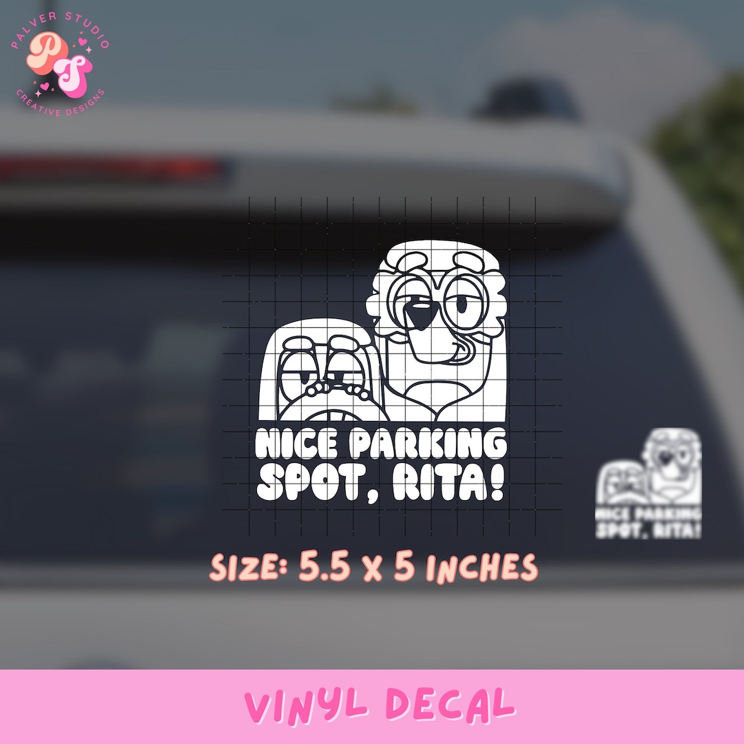 Nice Parking Spot Rita Car Window Decal - Etsy