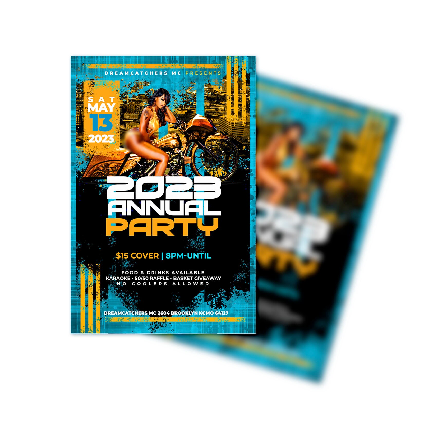 Graphic Party Flyer Design - Etsy