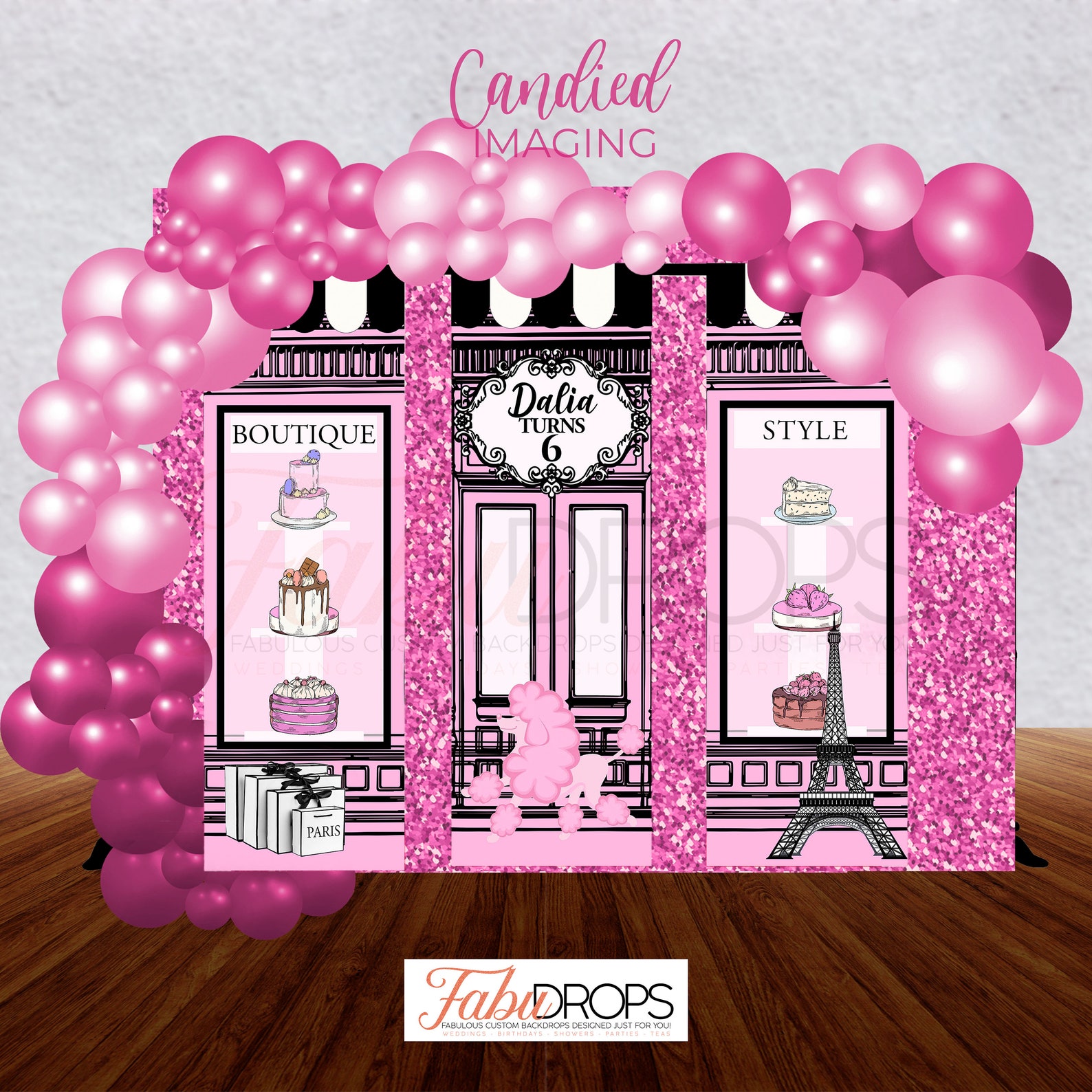 Paris Storefront Backdrop Digital File CUSTOMIZABLE - Etsy