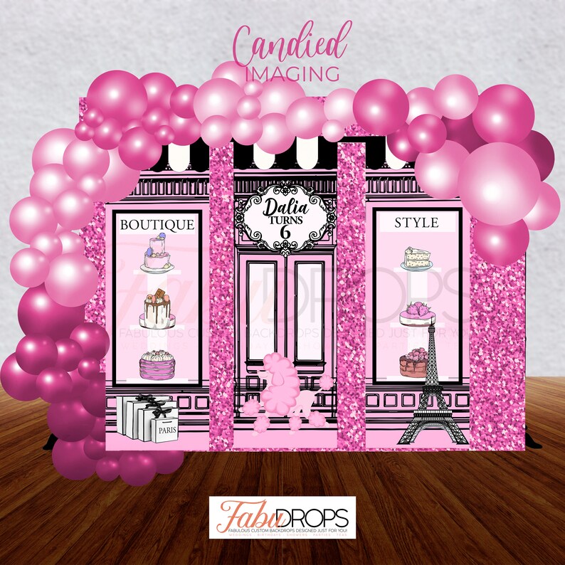 Paris Storefront Backdrop Digital File CUSTOMIZABLE - Etsy