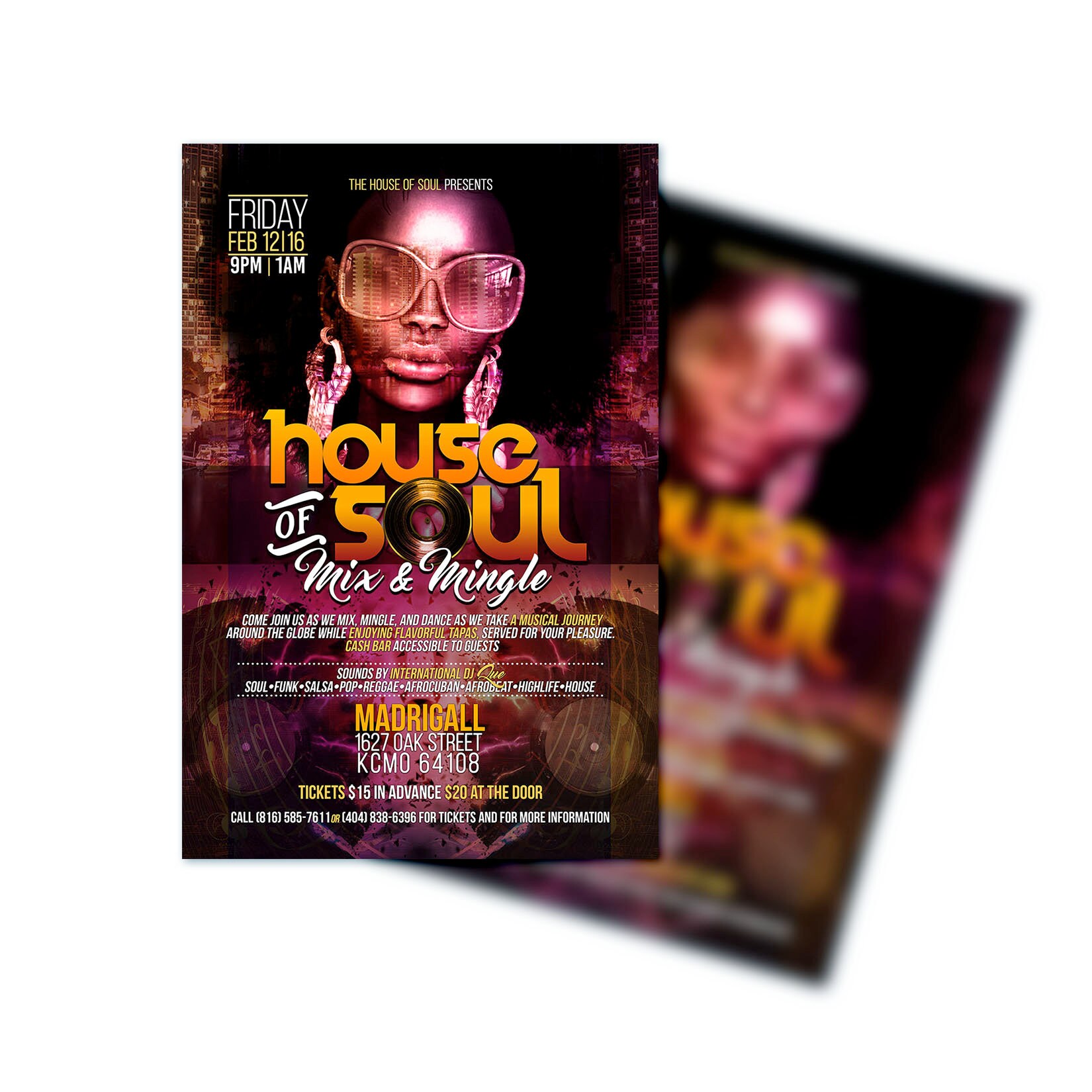 Graphic Party Flyer Design - Etsy