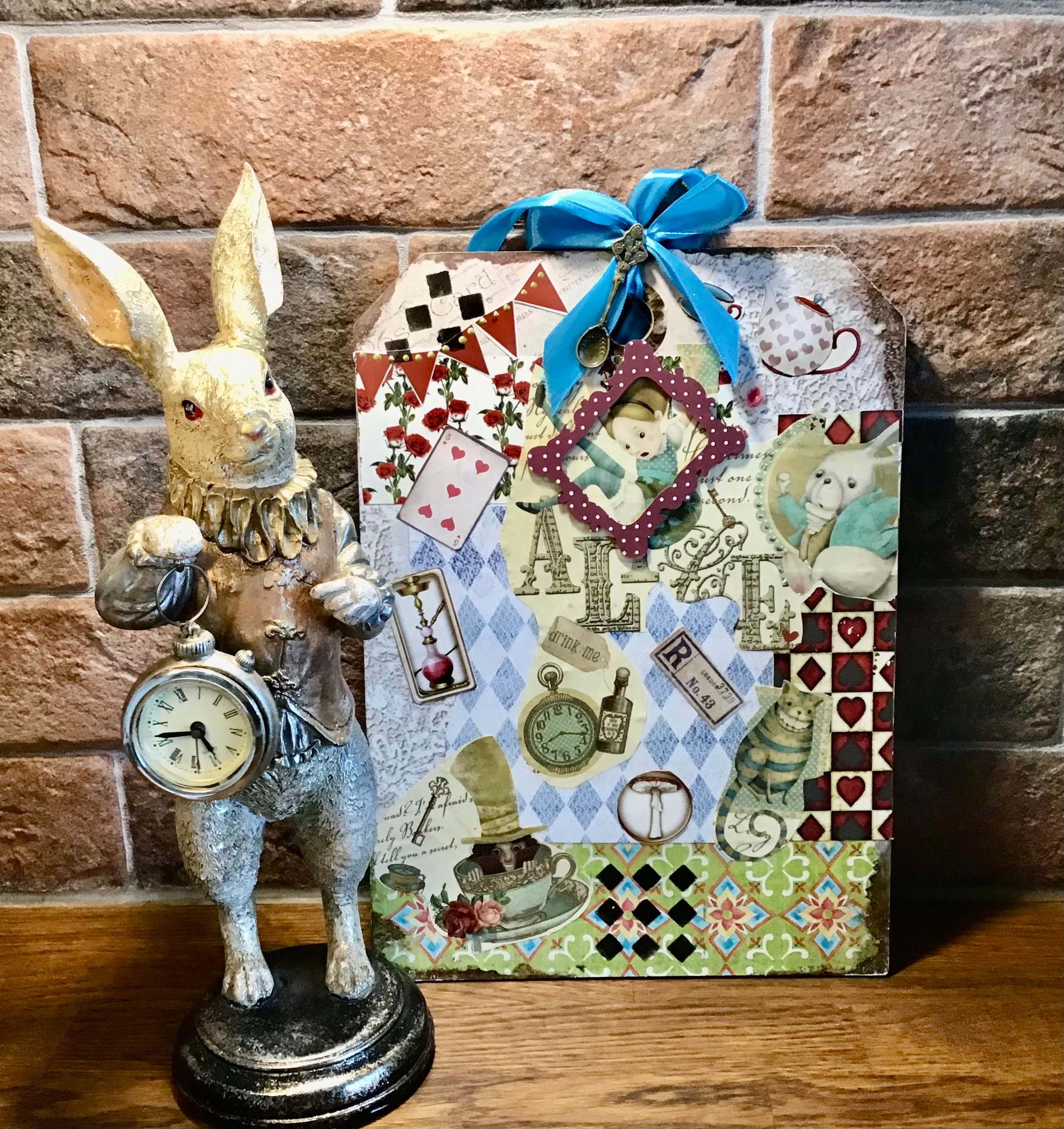 Alice in Wonderland Artisan Wall Hanging, Wall Decoration Sign, Wall ...