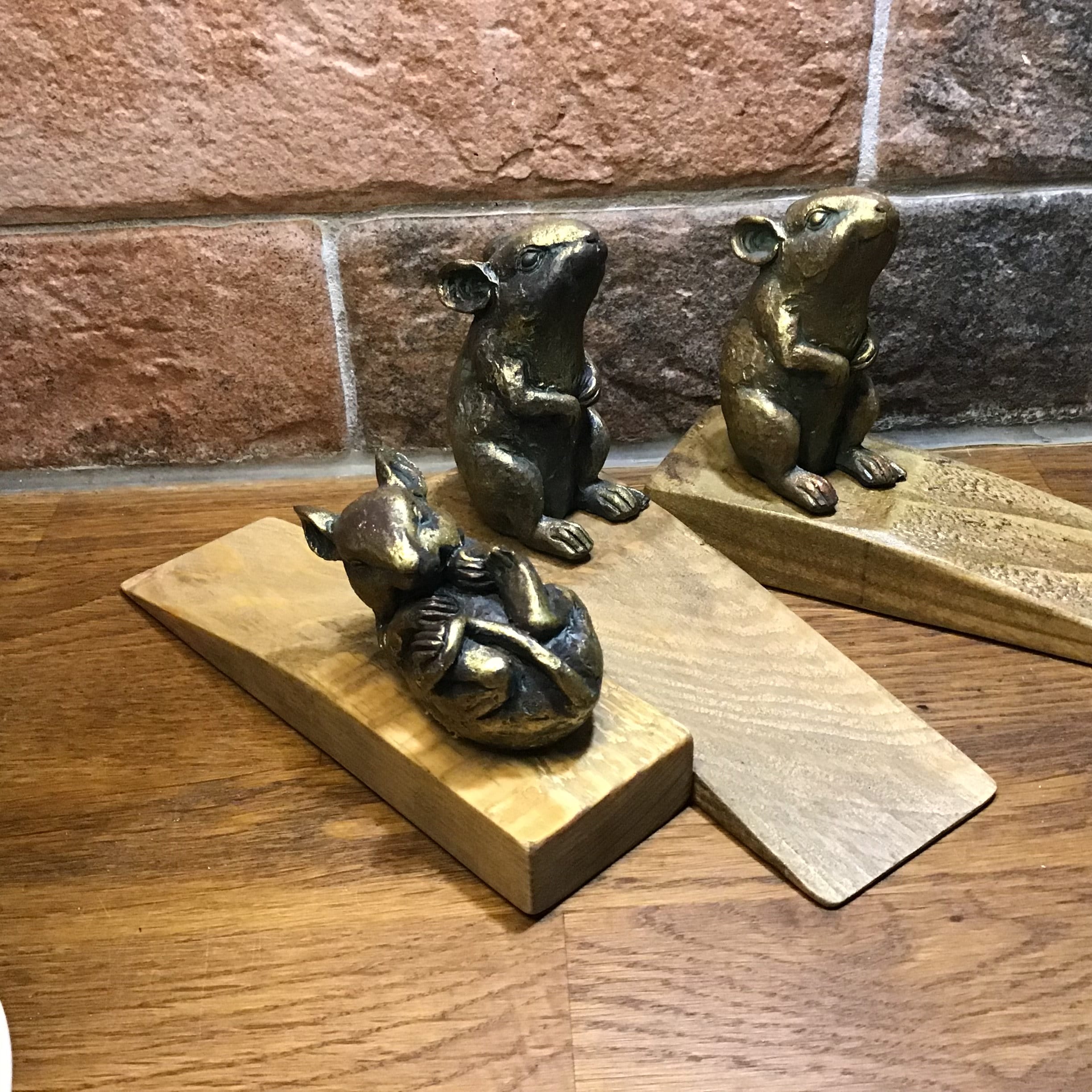 Handcrafted Rustic Mouse Door Stop, Mouse-door Wedges, Country Style ...