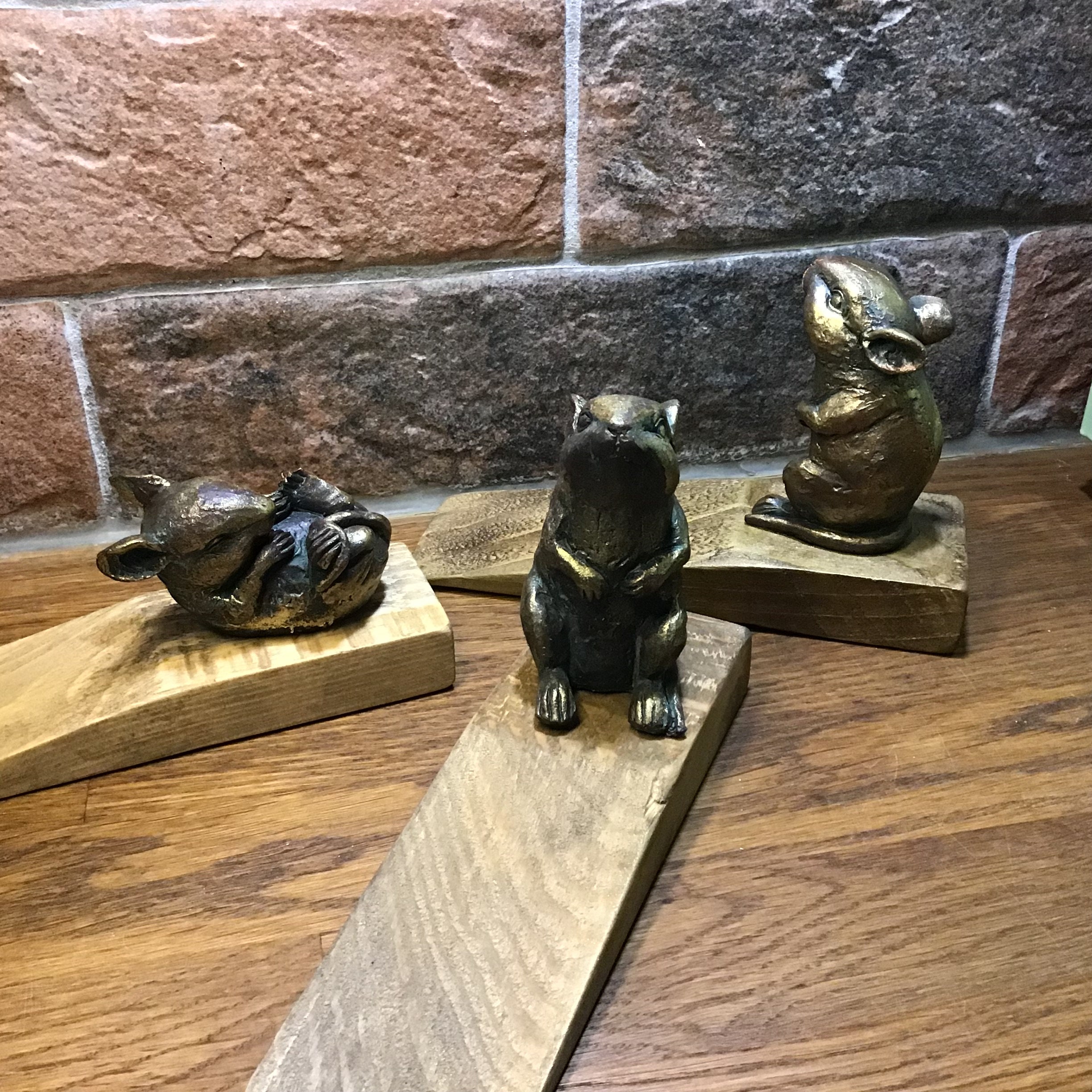 Handcrafted Rustic Mouse Door Stop, Mouse-door Wedges, Country Style ...