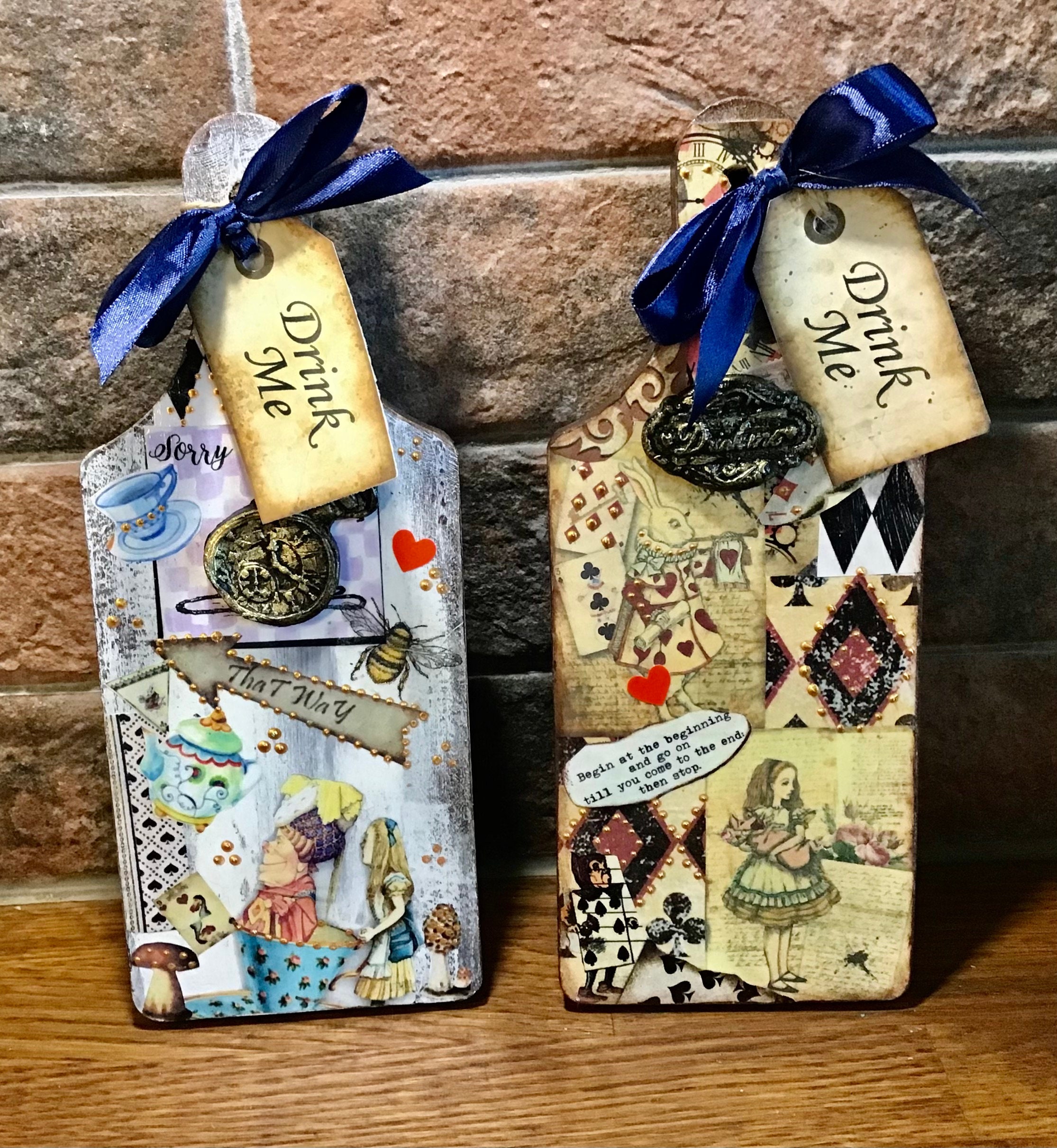 Alice in a Wonderland, Decorative Wood Chopping Boards, Decoupaged ...