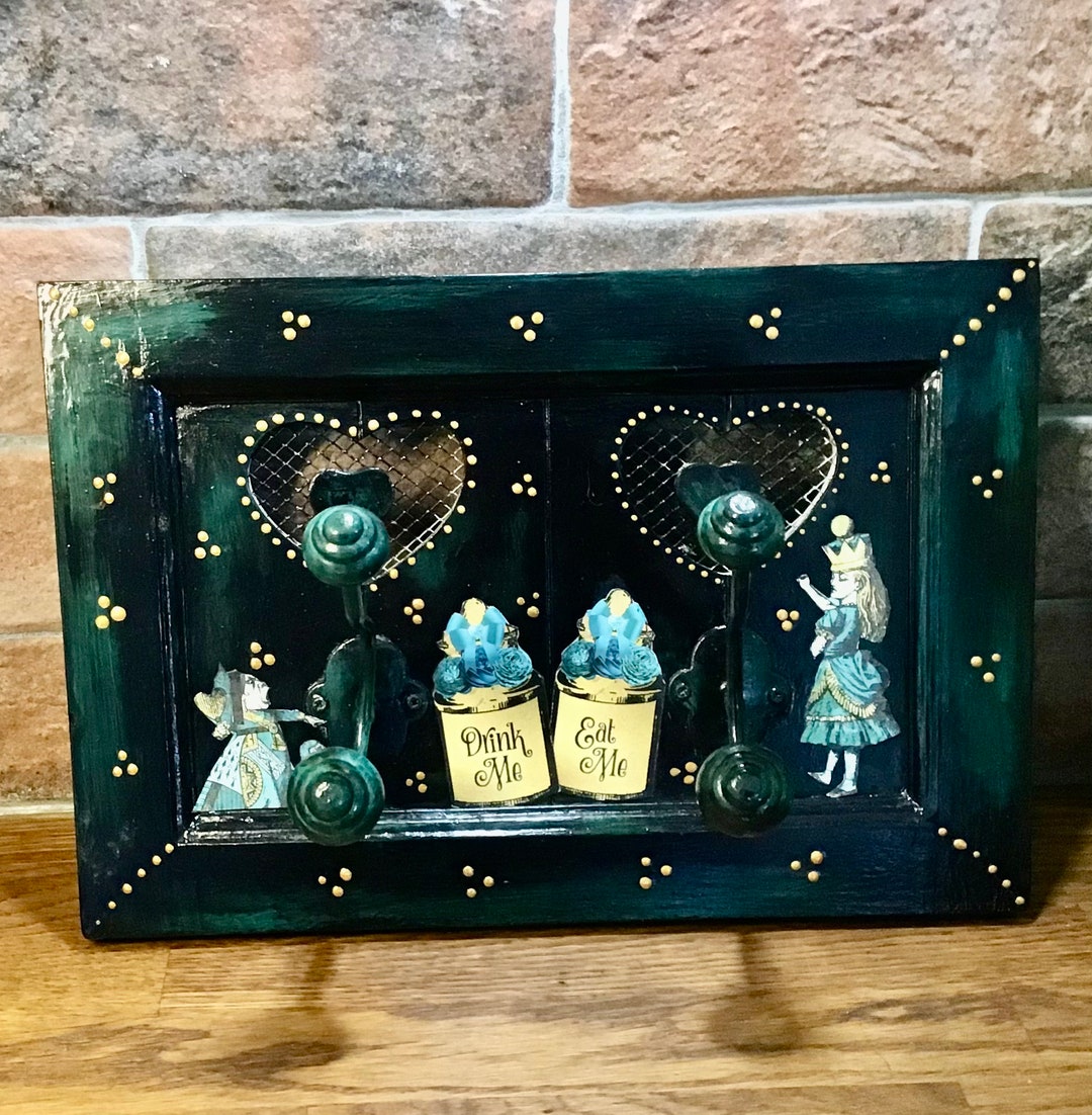Alice in Wonderland Storage Rack. Coat Rack Double Hooks. Alice Metal ...