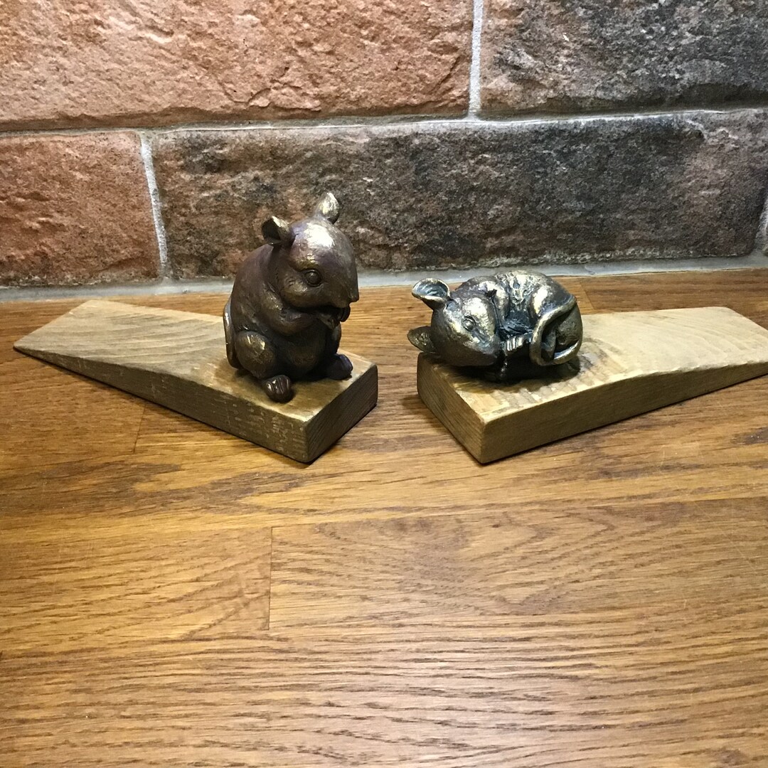 Handcrafted Rustic Mouse Door Stop, Mouse-door Wedges, Country Style ...