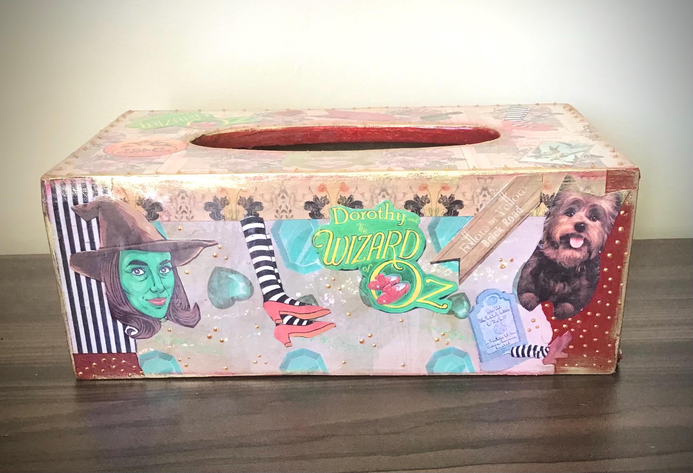 Wizard of Oz Themed Handmade Tissue Box Cover Kleenex Tissue Holder ...