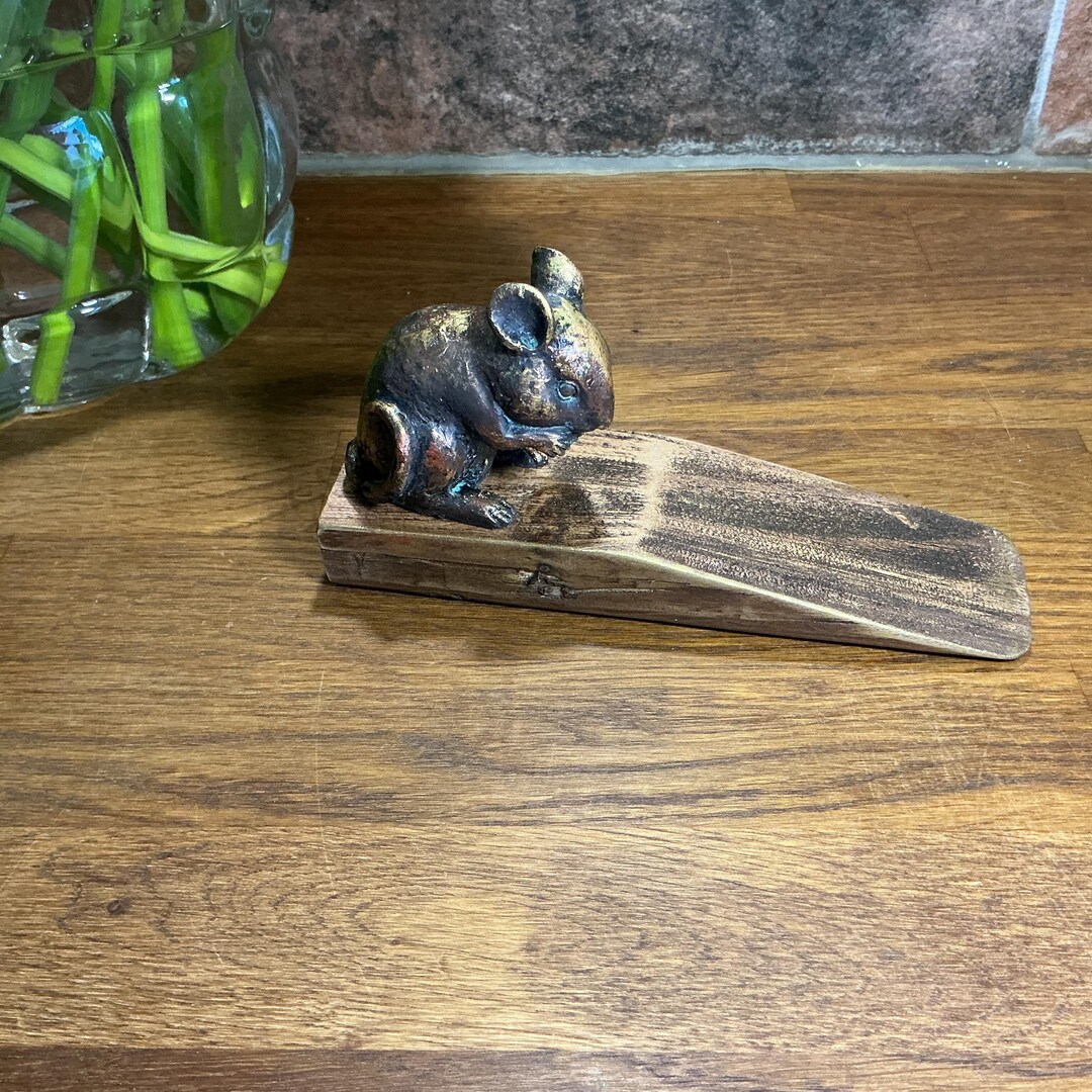 Handcrafted Rustic Mouse Door Stop, Mouse-door Wedges, Country Style ...