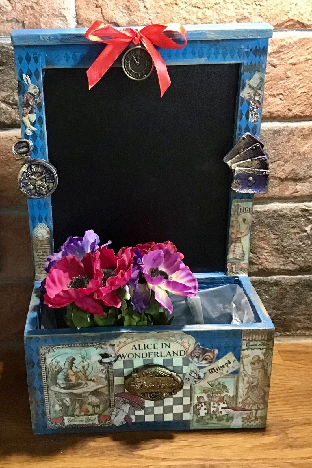 Alice in Wonderland Indoor Planter Box With Chalkboard, Alice in ...