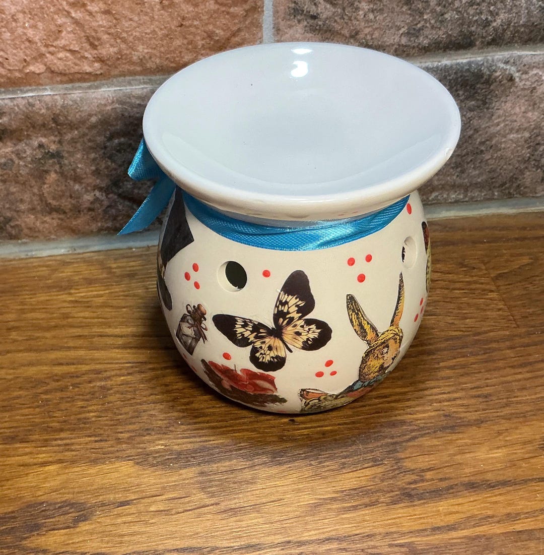 Alice in Wonderland Wax Melt Burner: Handmade Ceramic Tealight Holder ...