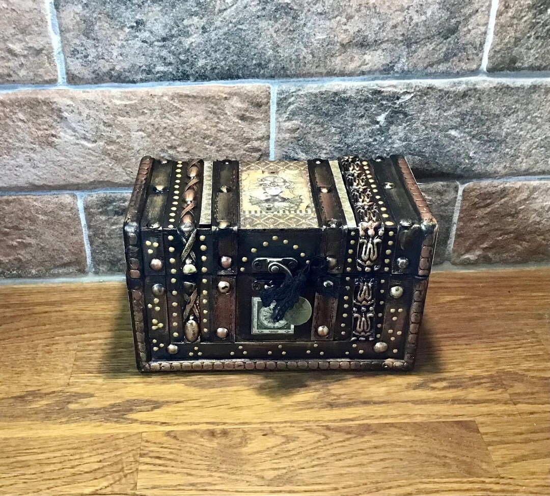 Steampunk Box, Decoupaged Altered Gothic Style, Jewellery Box ...
