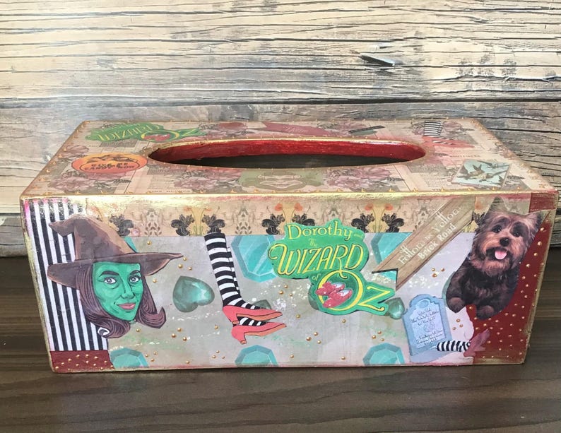 Wizard of Oz Themed Handmade Tissue Box Cover Kleenex Tissue Holder ...
