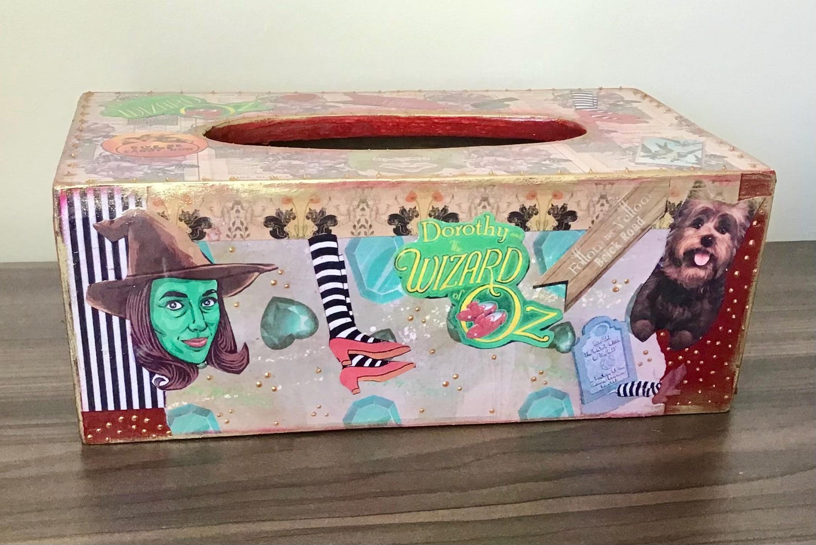 Wizard of Oz Themed Handmade Tissue Box Cover Kleenex Tissue Holder ...