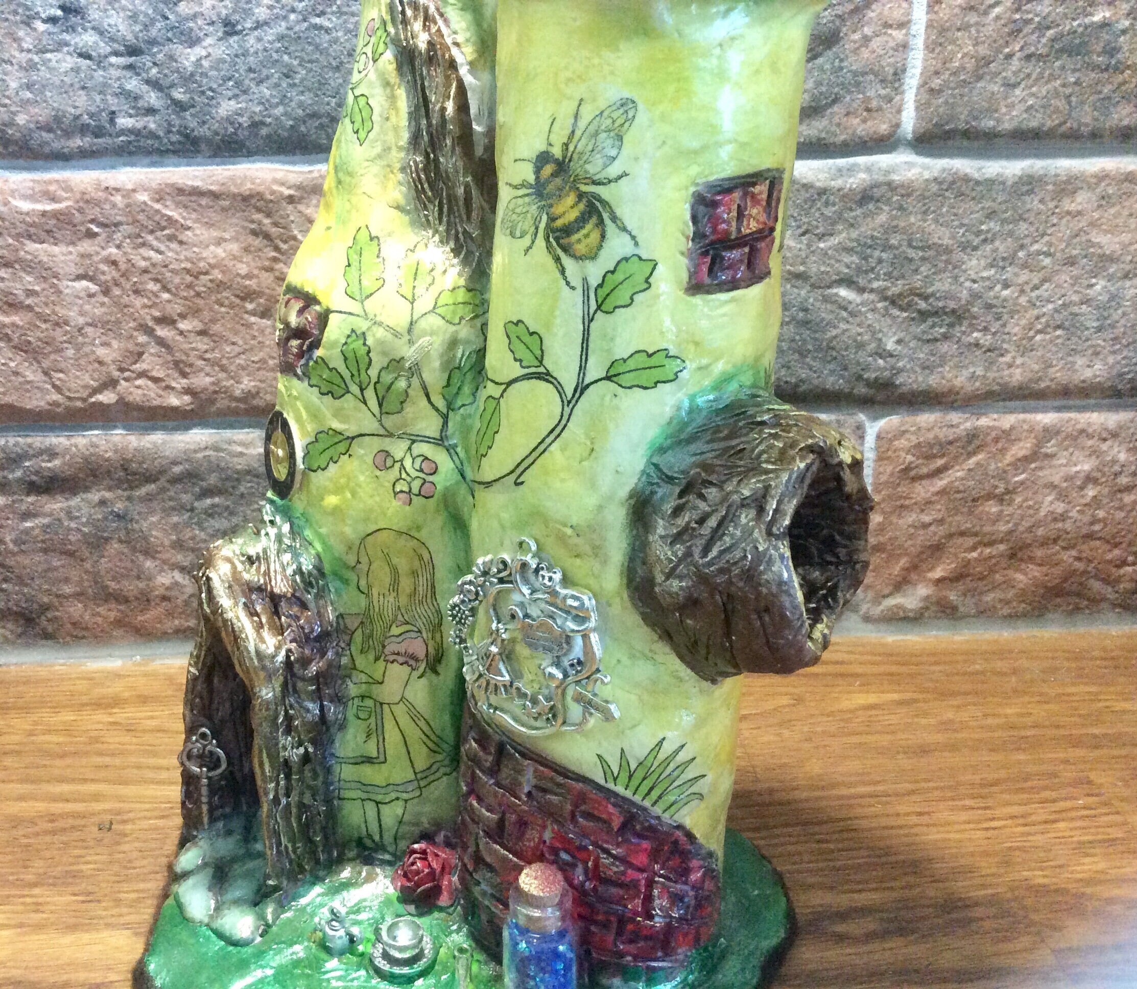 Alice in Wonderland Clay Fairy House: Whimsical Toadstool Home Decor - Etsy