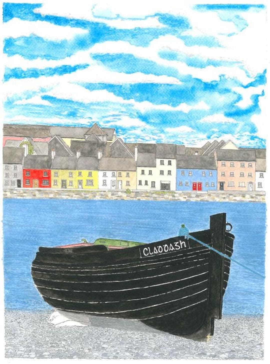 Claddagh Galway, A3 Art Print - Etsy