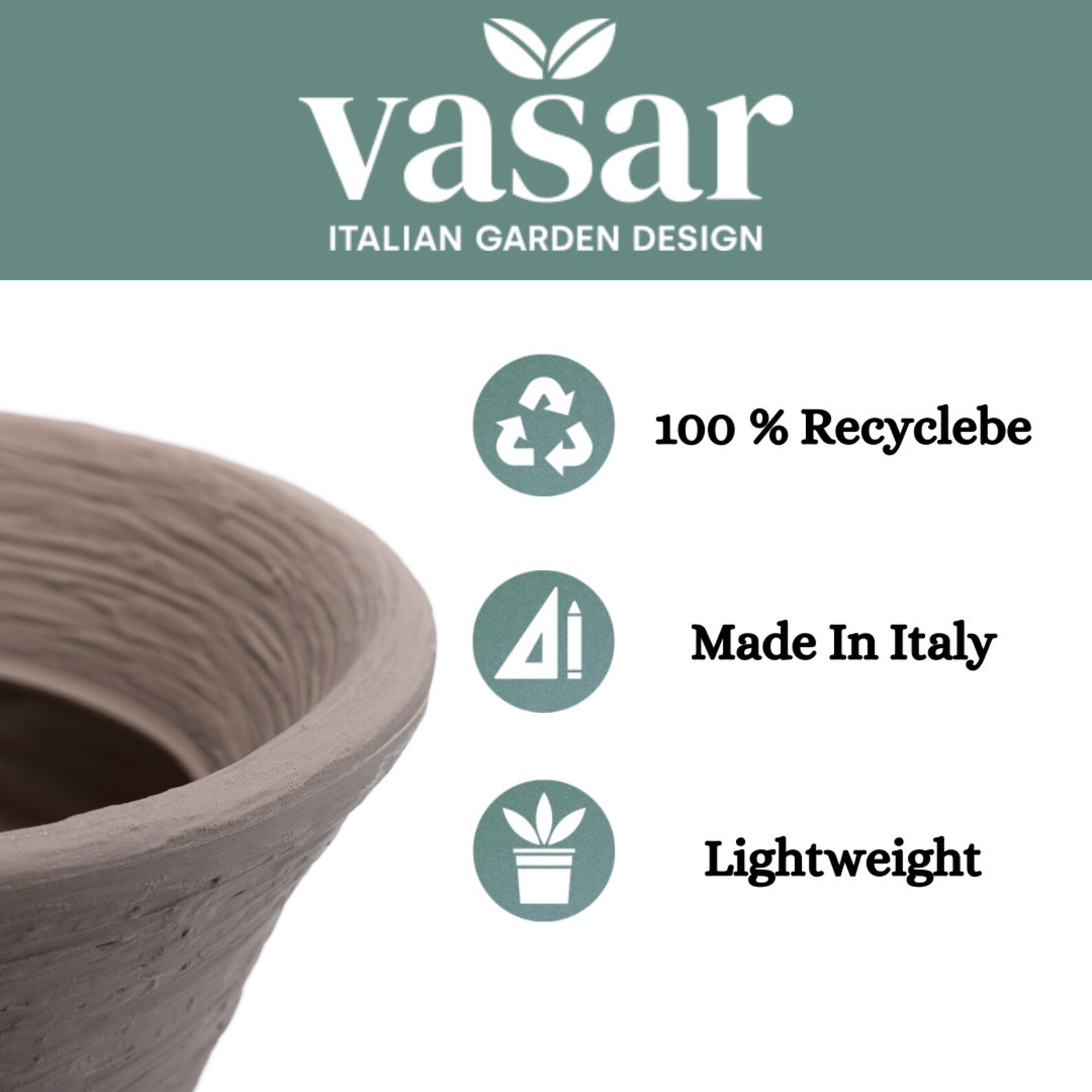 Italian Planter, Indoor Planter, Outdoor Planter, 15-inch Planter ...