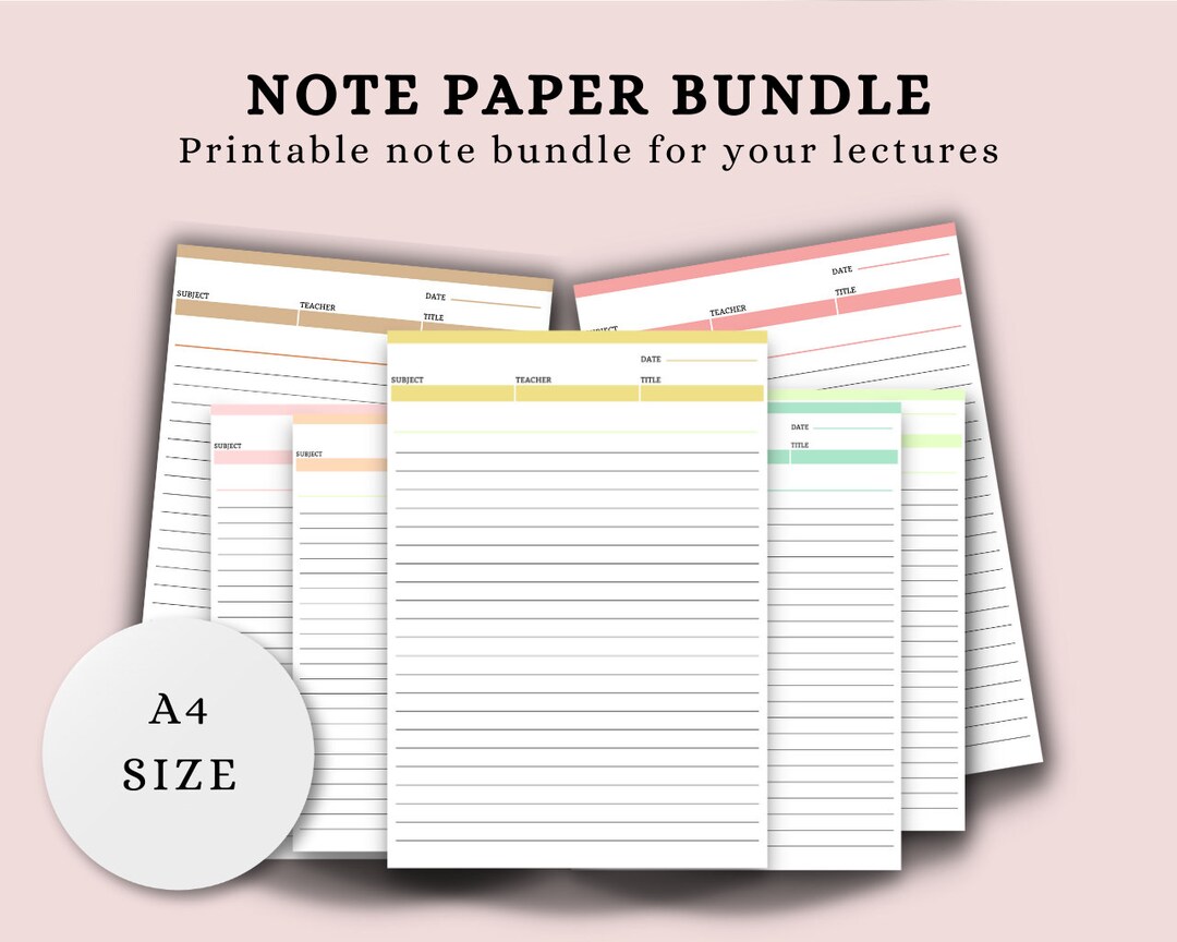 Note Taking Templates Printable Printable Notes College Note Taking 