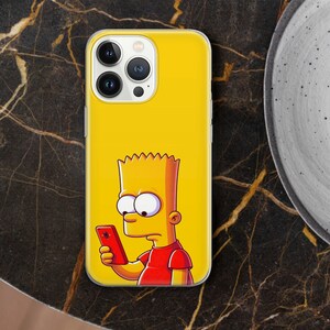 Bart Simpson Phone Case: Springfield Design, TPU Gel Cover - Etsy