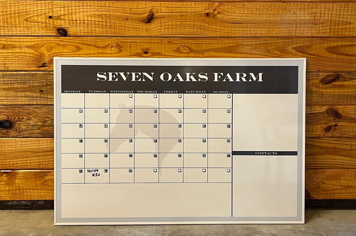 Custom Equestrian Calendar Magnetic - Etsy