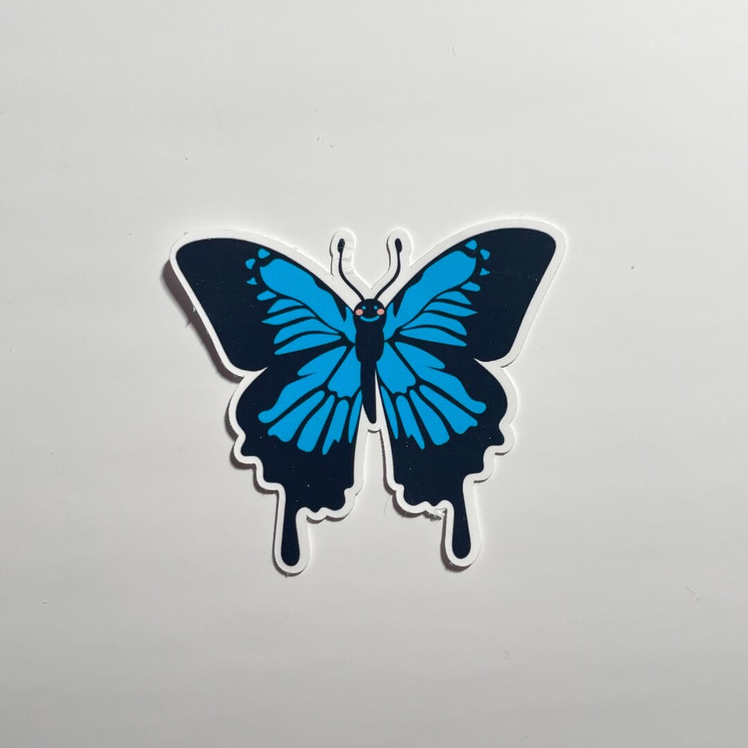 Monarch Butterfly Sticker, Blue Butterfly Sticker, Monarch Sticker ...