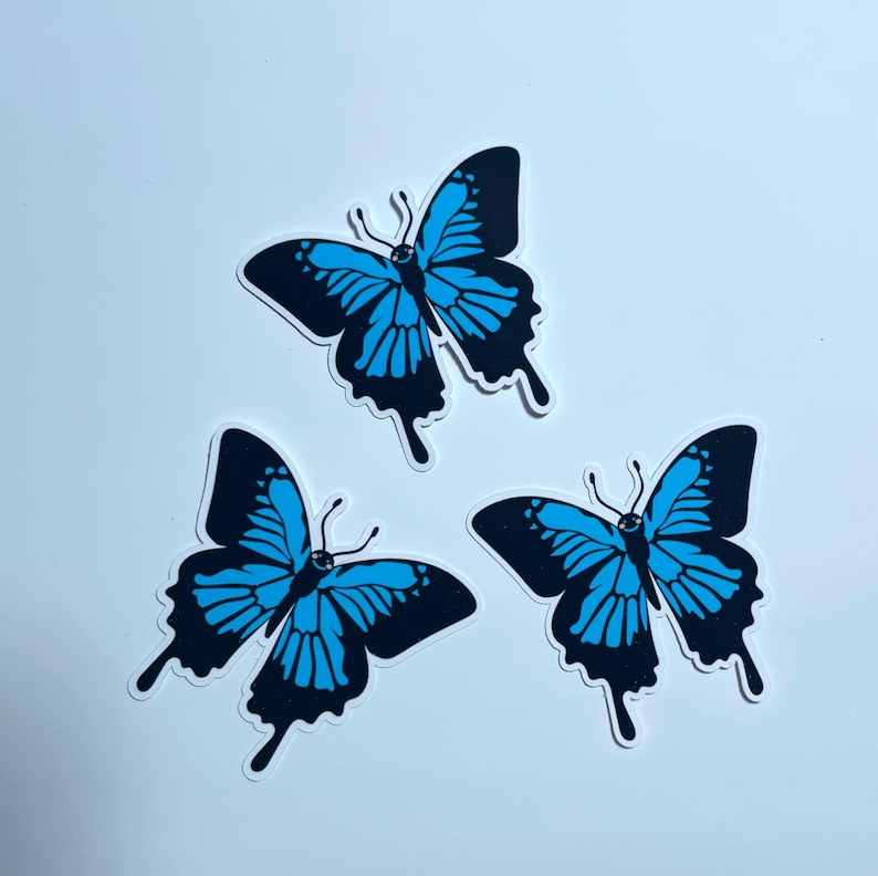 Monarch Butterfly Sticker, Blue Butterfly Sticker, Monarch Sticker ...