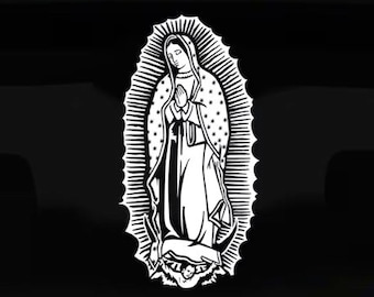 Virgin Mary Decal Sticker for Your Car Virgen De Guadalupe Stickers ...