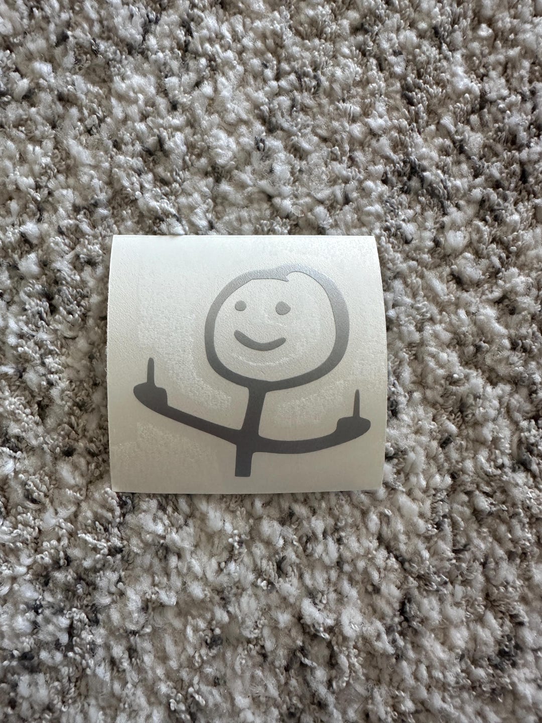 Middle Finger Double Stick Person Decals, Many Sizes & Colors, Free ...