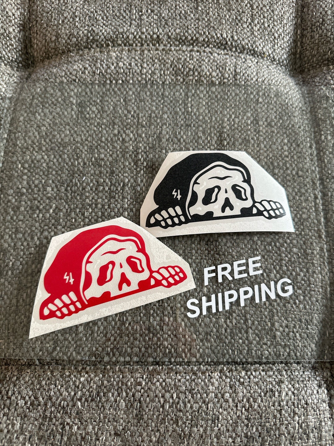 Grim Reaper Peeking Decal Sticker, Skeleton Peeking Decal, Available in ...