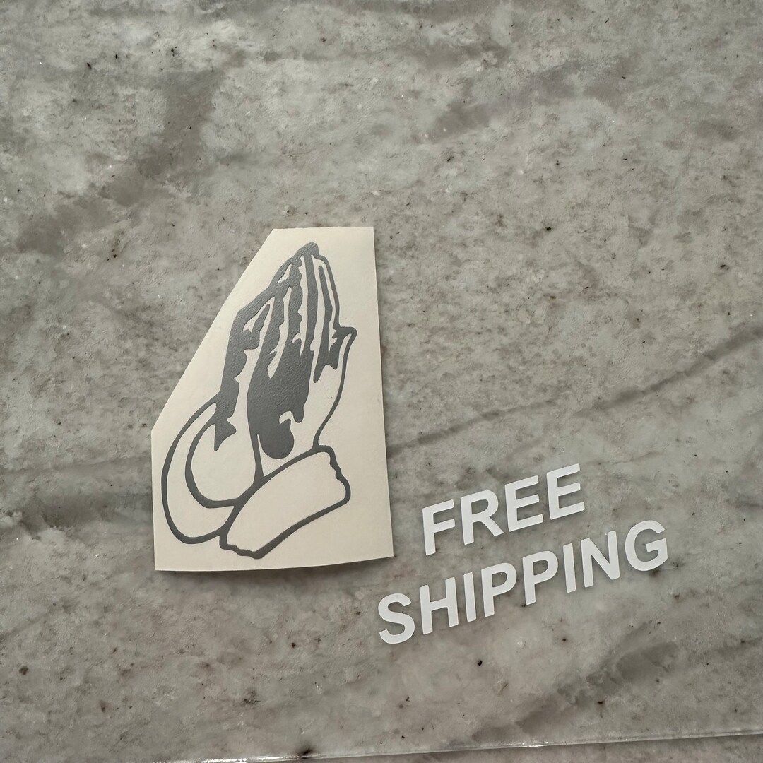 Praying Hands Decals, 3 Nail Cross Decal, Jesus Christ Decal, Available ...