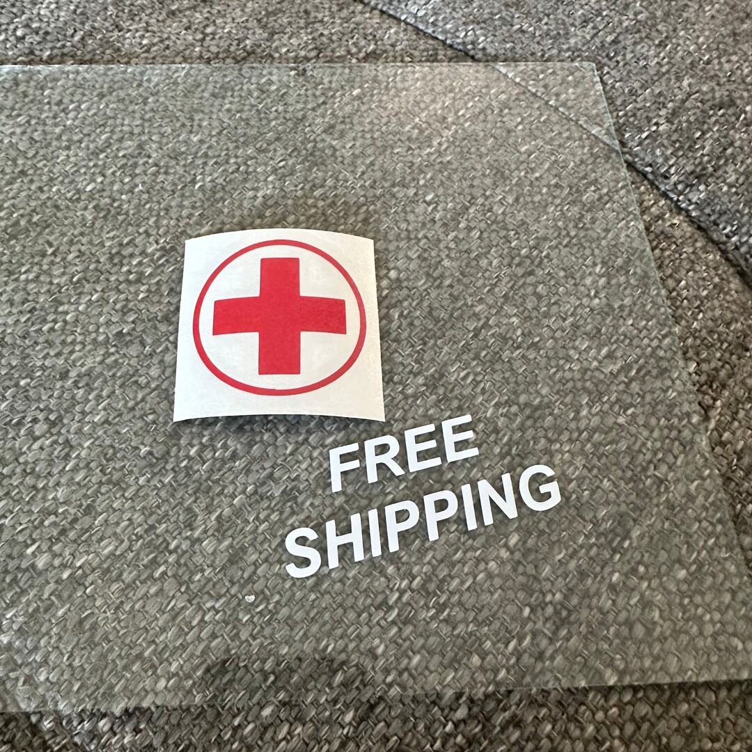 Red Cross Sticker Medical First Aid, Ambulance Decal, Caution Decals ...