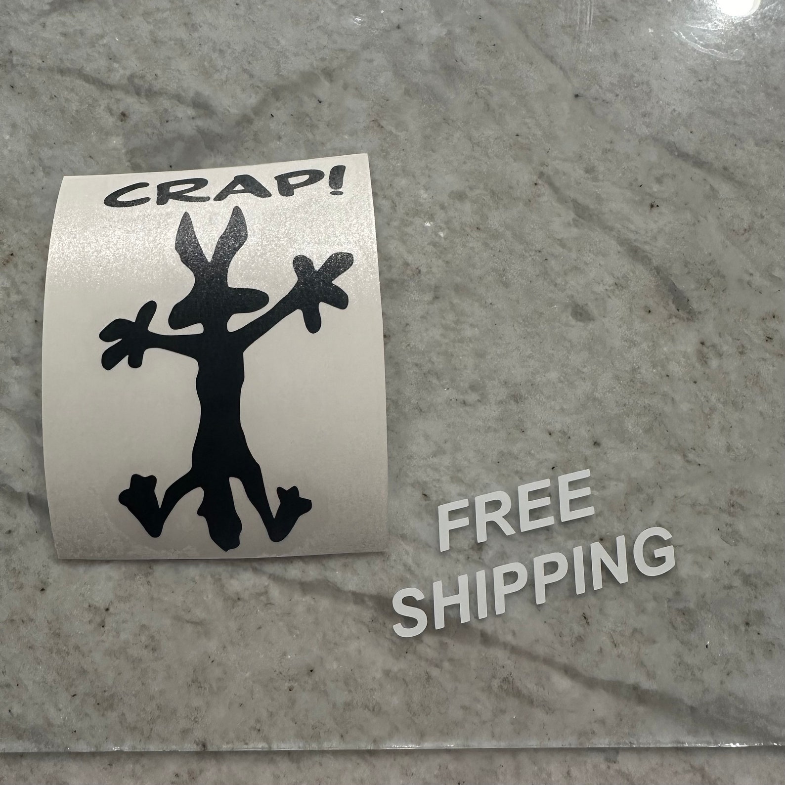 Wile E. Coyote Crap Splat Decal, Wile E. Coyote Decal, Road Runner ...
