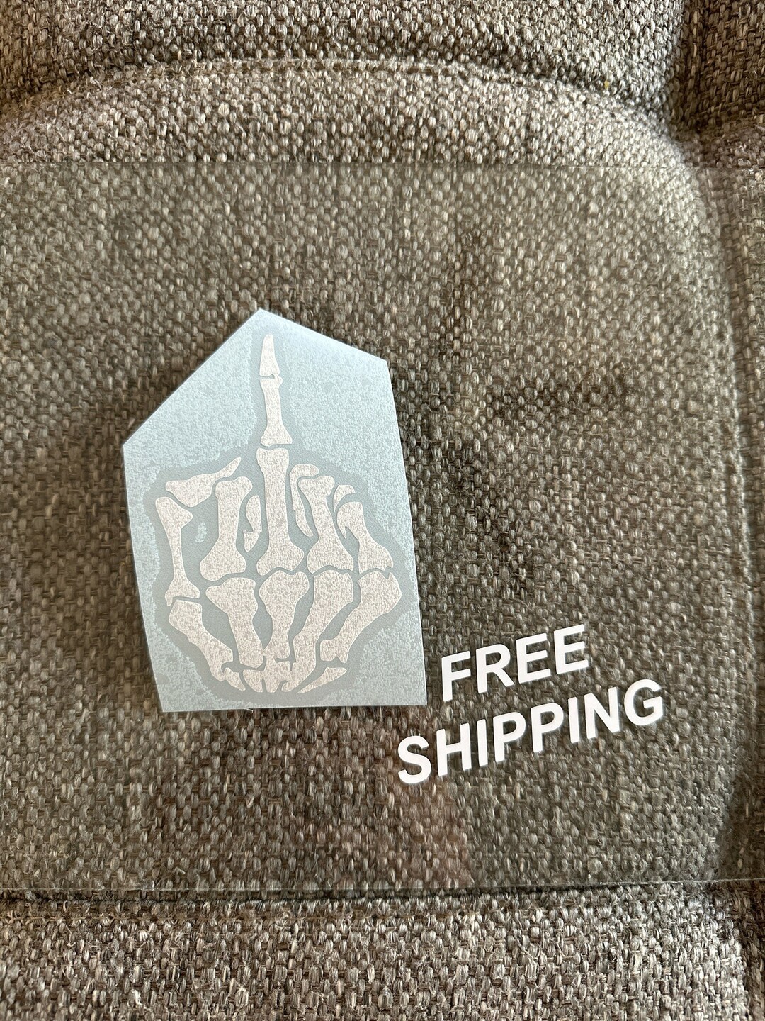 Skeleton Middle Finger Decals, Peeking Skeleton Decal, Available in ...