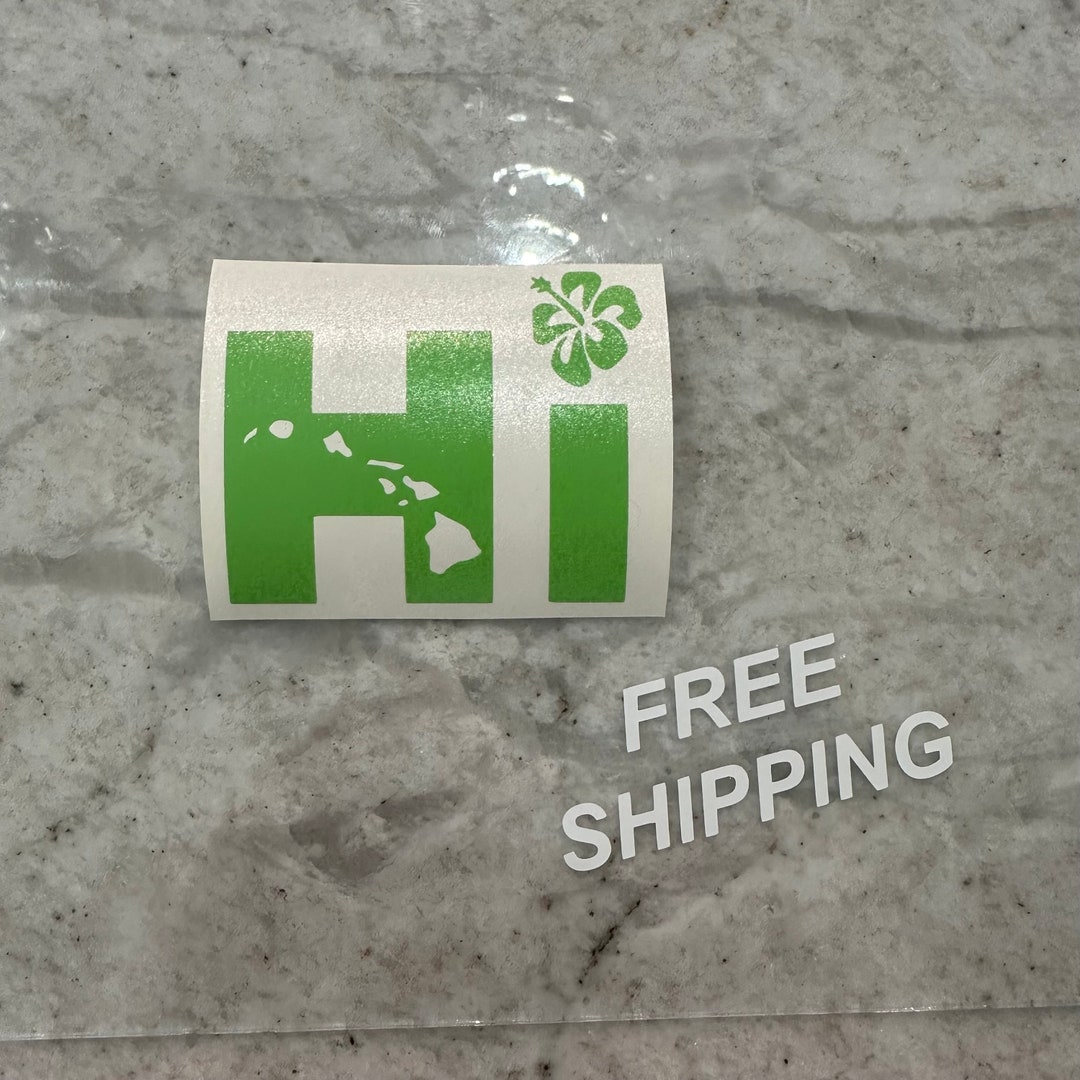 HI Hawaiian Islands Decals Available in Many Sizes and Colors, Vinyl ...