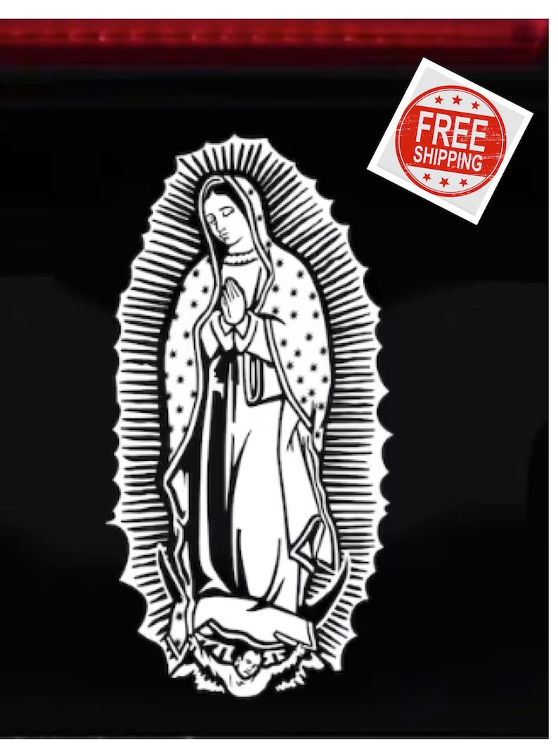 Virgin Mary Decal Sticker, Virgen De Guadalupe Stickers, Available in ...