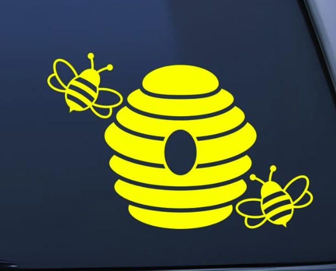 Honey Bees Honeycomb Decal, Bee Hive Decal Many Sizes & Colors, Free ...