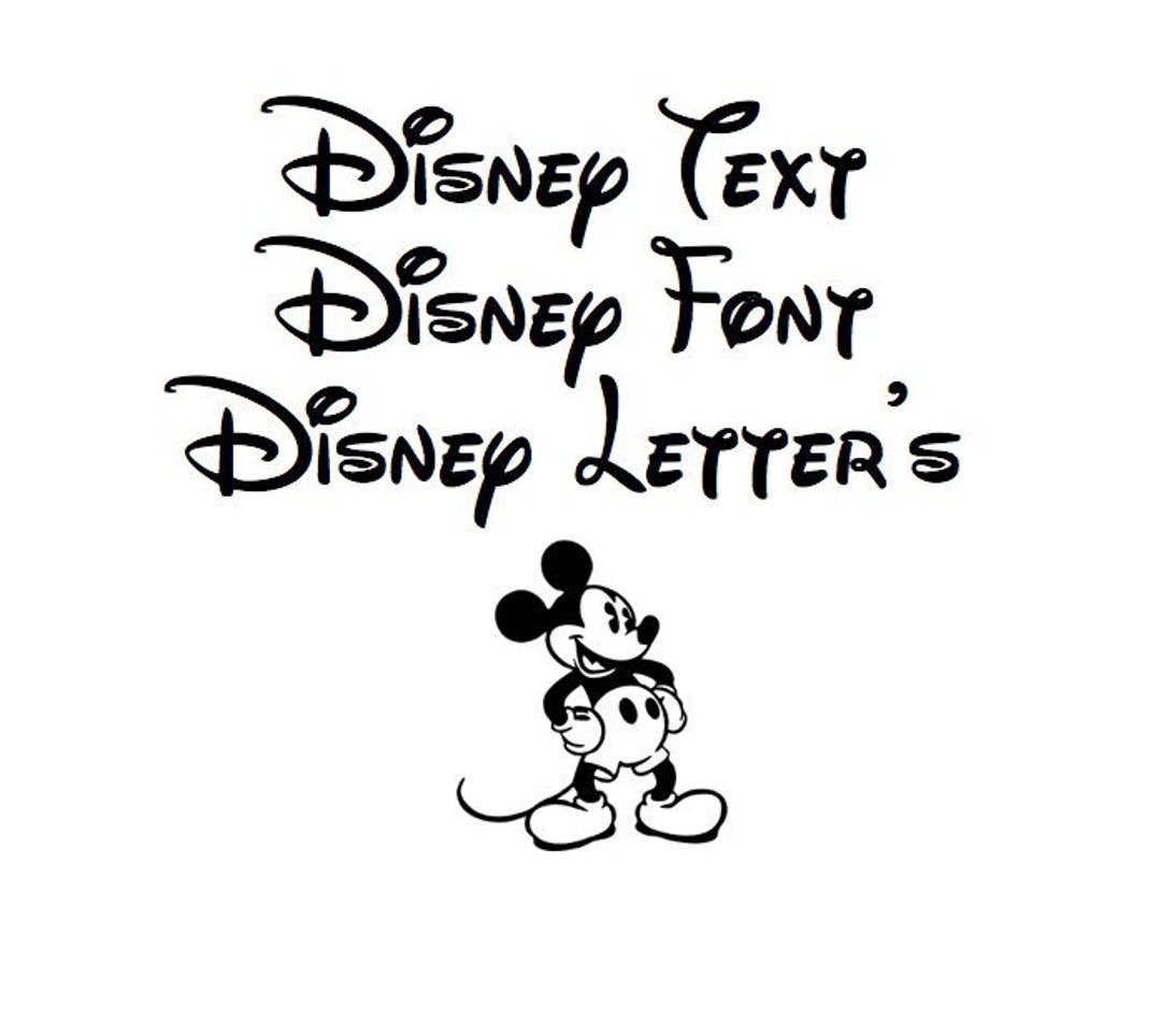 Walt Disney Font, Text, Lettering Custom Name Decals Choose Font, Color ...